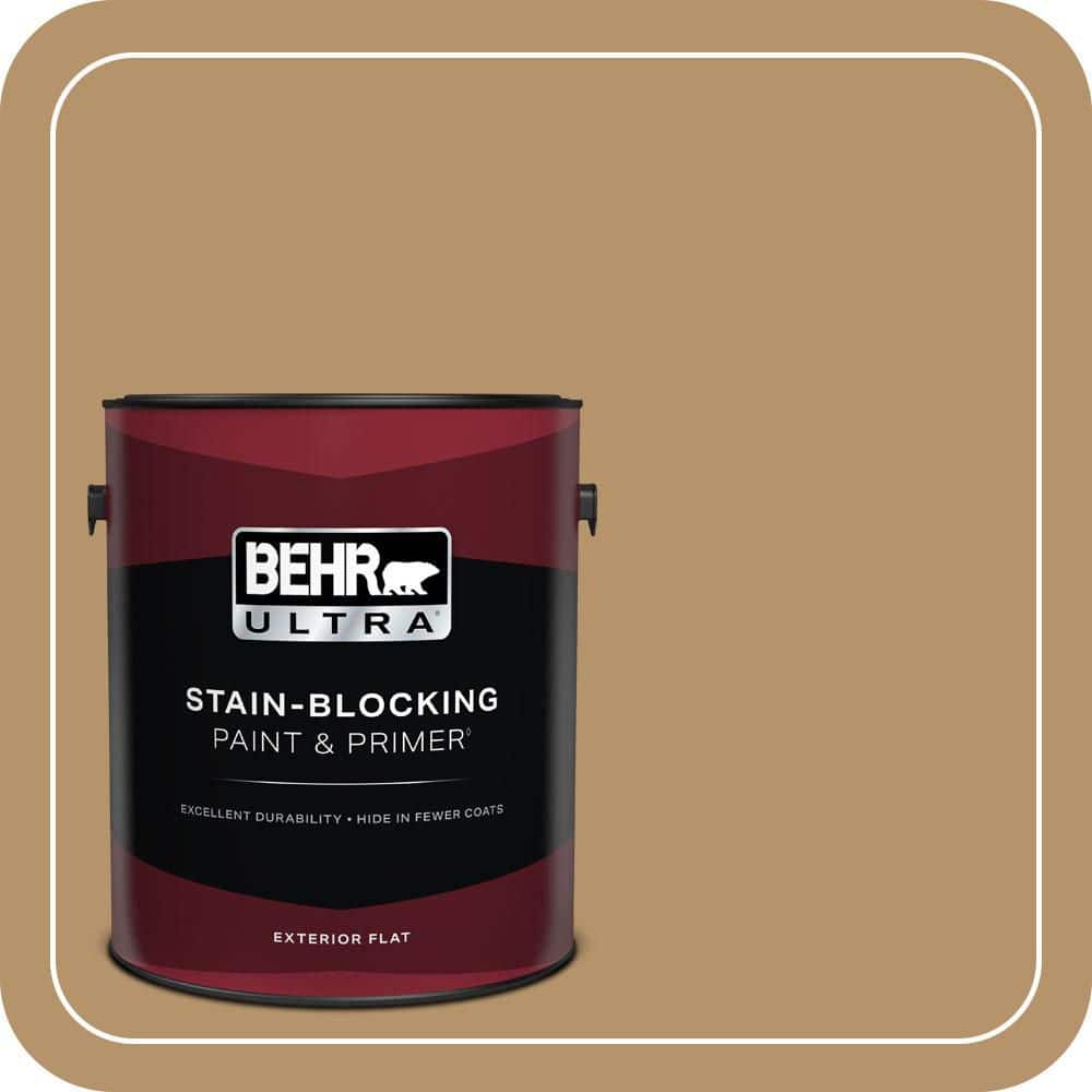 BEHR ULTRA 1 gal. #MQ2-15 Baguette Flat Exterior Paint & Primer 485301 ...