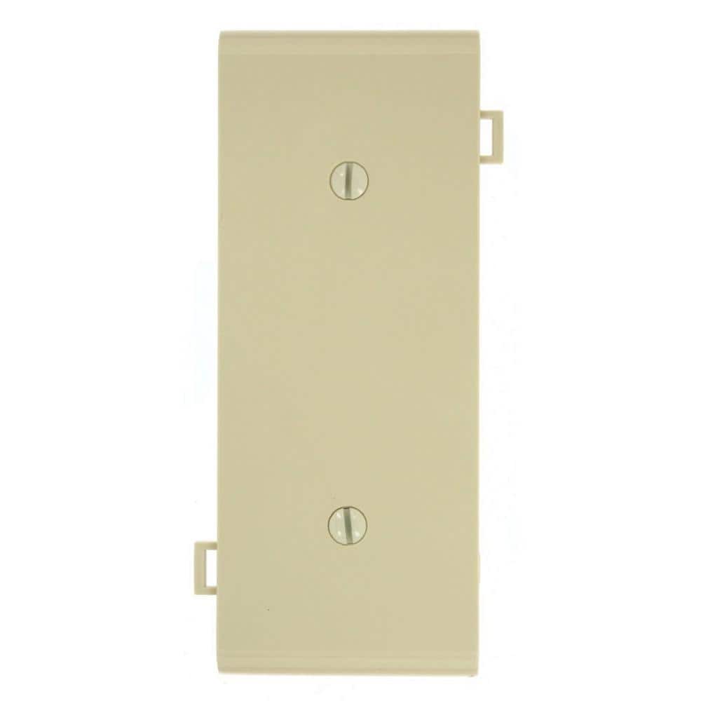 Leviton 1-Gang Ivory Blank Plate Nylon Standard Sectional Center Panel ...