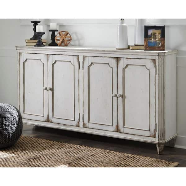 Signature DESIGN BY ASHLEY Mirimyn Antique White 36 in. Accent Cabinet ...