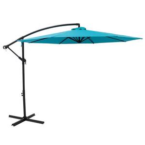 C-Hopetree 10 ft. Steel Cantilever Patio Umbrella with Cross Base Stand ...