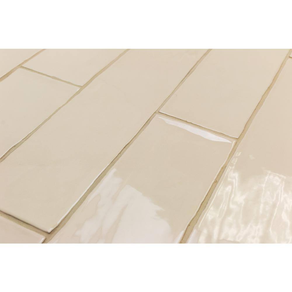 Buy Catalina Vanilla 3 in. x 12 in. x 8 mm Polished Ceramic Subway Wall ...