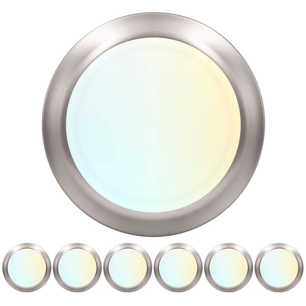 LUXRITE 6 in. LED Disk Lights, Dimmable Flush Mount, 5CCT 2700K - 5000K ...