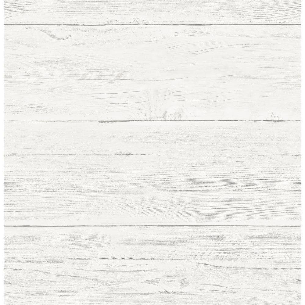 A-Street Prints Colleen White Washed Boards White Wallpaper Sample 2922 ...
