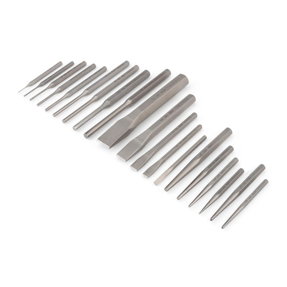 TEKTON Punch and Chisel Set, 20-Piece (Center, Solid, Pin, Chisel ...