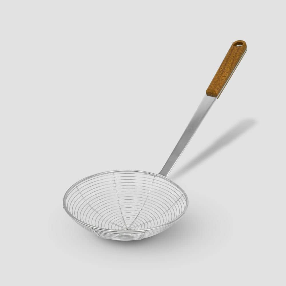 ExcelSteel 6.25" Stainless Strainer W/Wood Grind Design Handle 454 ...