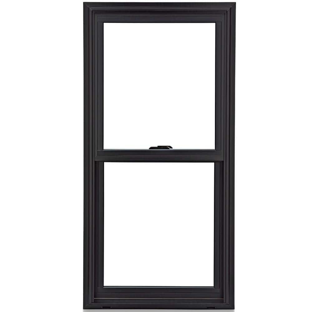 Andersen 31-1/2 in. x 37-1/2 in. 100 Series Black Double-Hung Composite ...