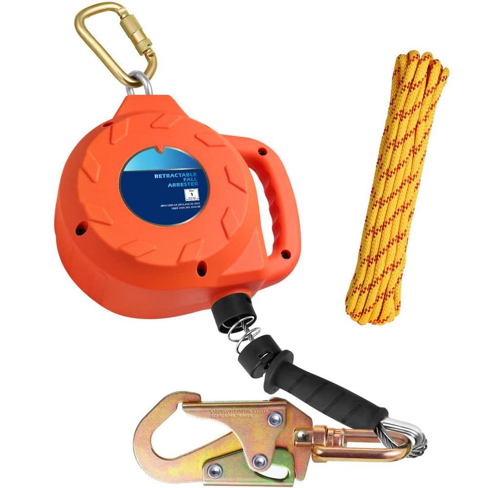Retractable Fall Protection Lanyard 30 ft. Self-Retracting Safety Cable ...