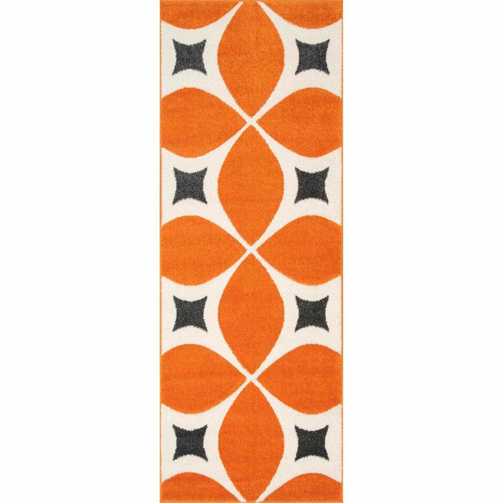 nuLOOM Gabriela Contemporary Trellis Area Rug Deep Orange 2 ft. 6 in. x ...
