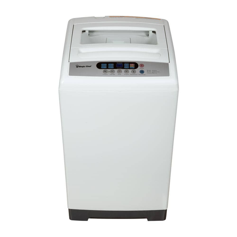 Magic Chef 1.6 cu. ft. Compact Top Load Washer in White with Stainless ...
