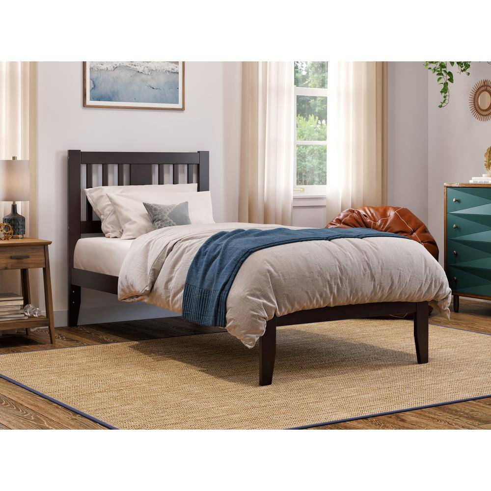 AFI Tahoe Espresso Twin Solid Wood Extra Long Platform Bed AG8910011 ...