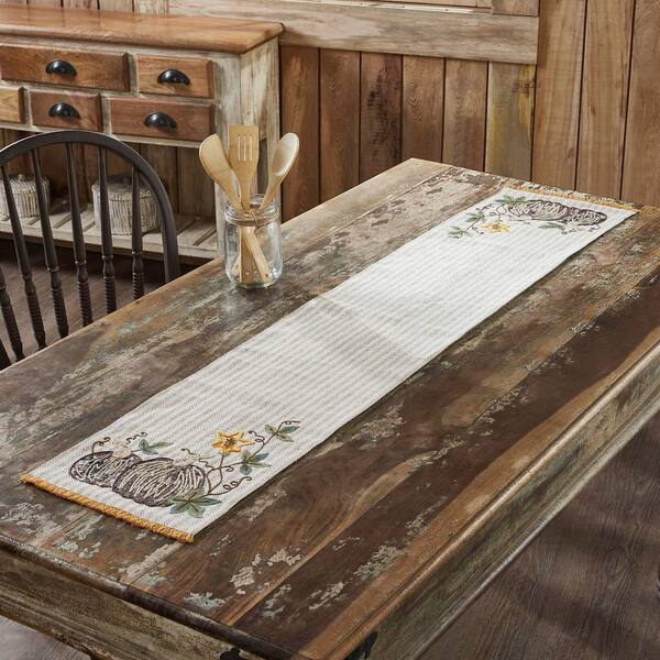 Stenciled Burlap Runner