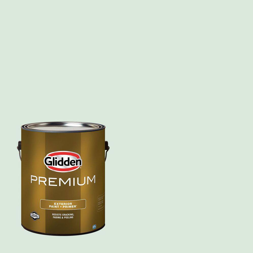 Glidden Premium 1 gal. PPG1226-1 Tint Of Green Semi-Gloss Exterior ...