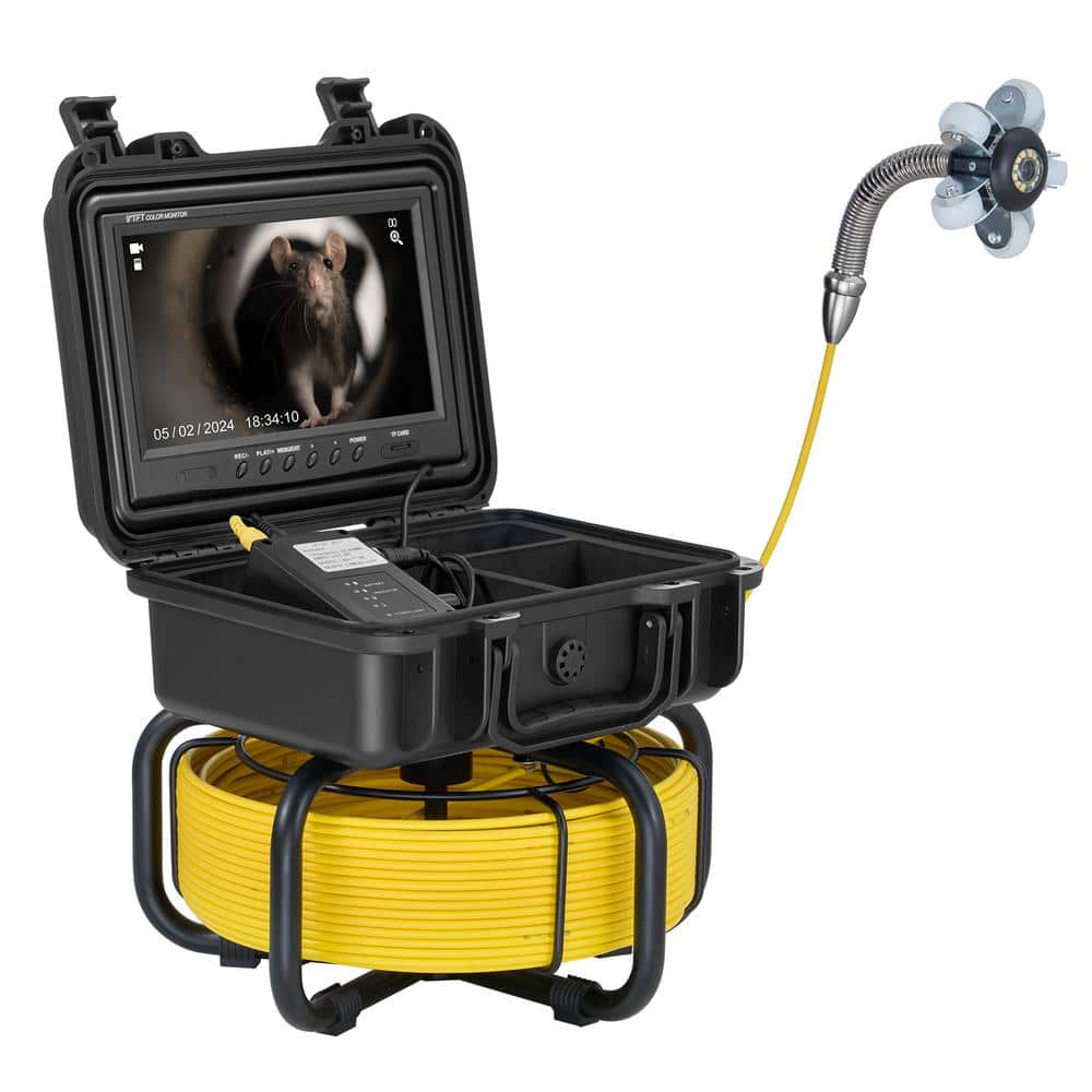 VEVOR Sewer Camera 98 ft. /30 m Self-Leveling Drain Inspection Camera ...