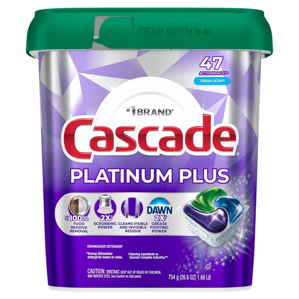 Cascade Platinum Plus ActionPacs with Dawn Fresh Scent Dishwashing ...
