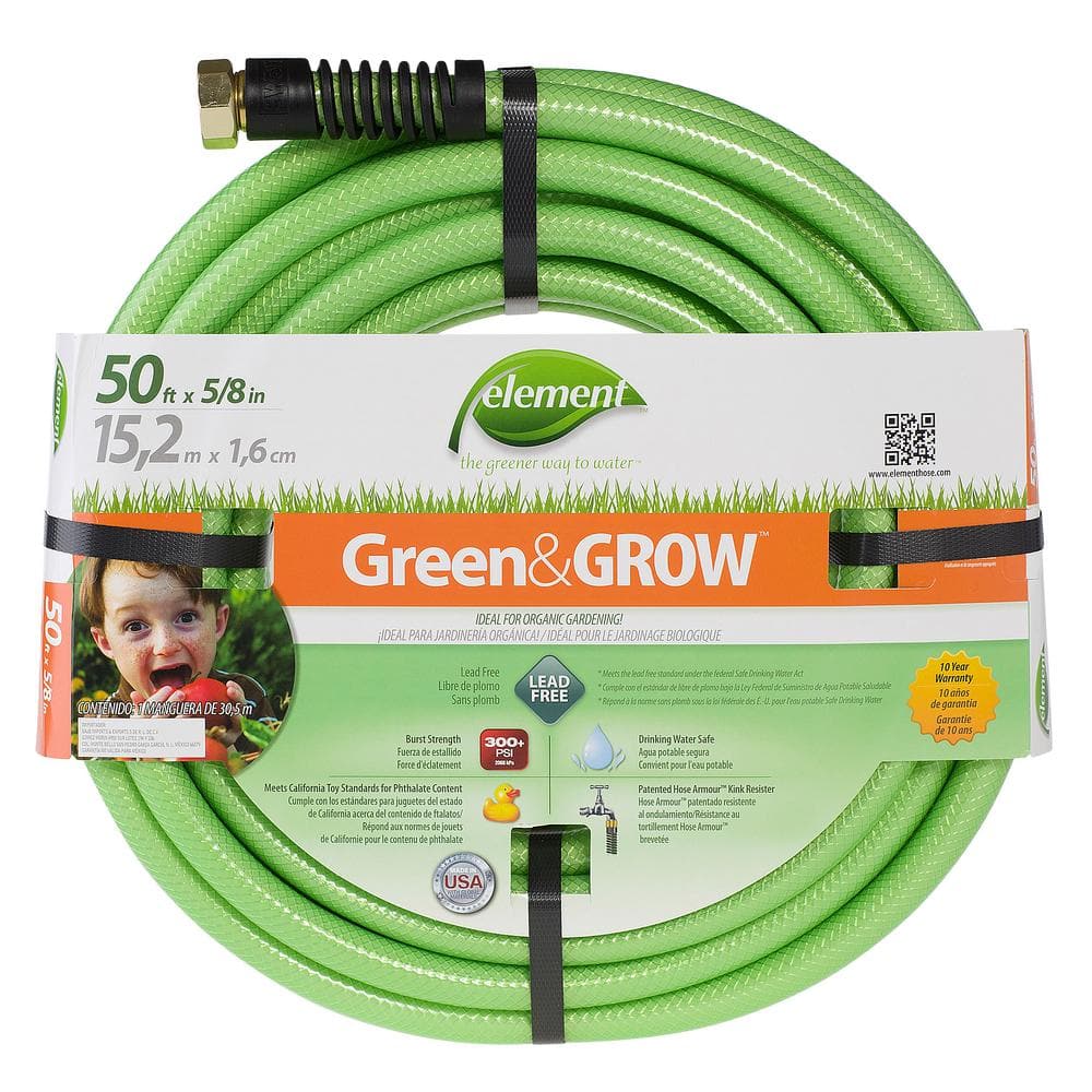 Element Green and Grow 5/8 in. x 50 ft. Medium-Duty Hose CELGG58050 ...