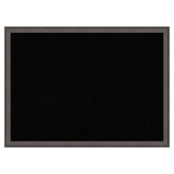 Amanti Art Florence Pewter Framed Black Corkboard 30 in. x 22 in ...