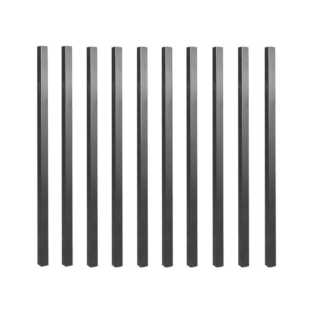 NUVO IRON 32 in. x 3/4 in. Galvanized Square Balusters (10-Pack) SQPS32 ...