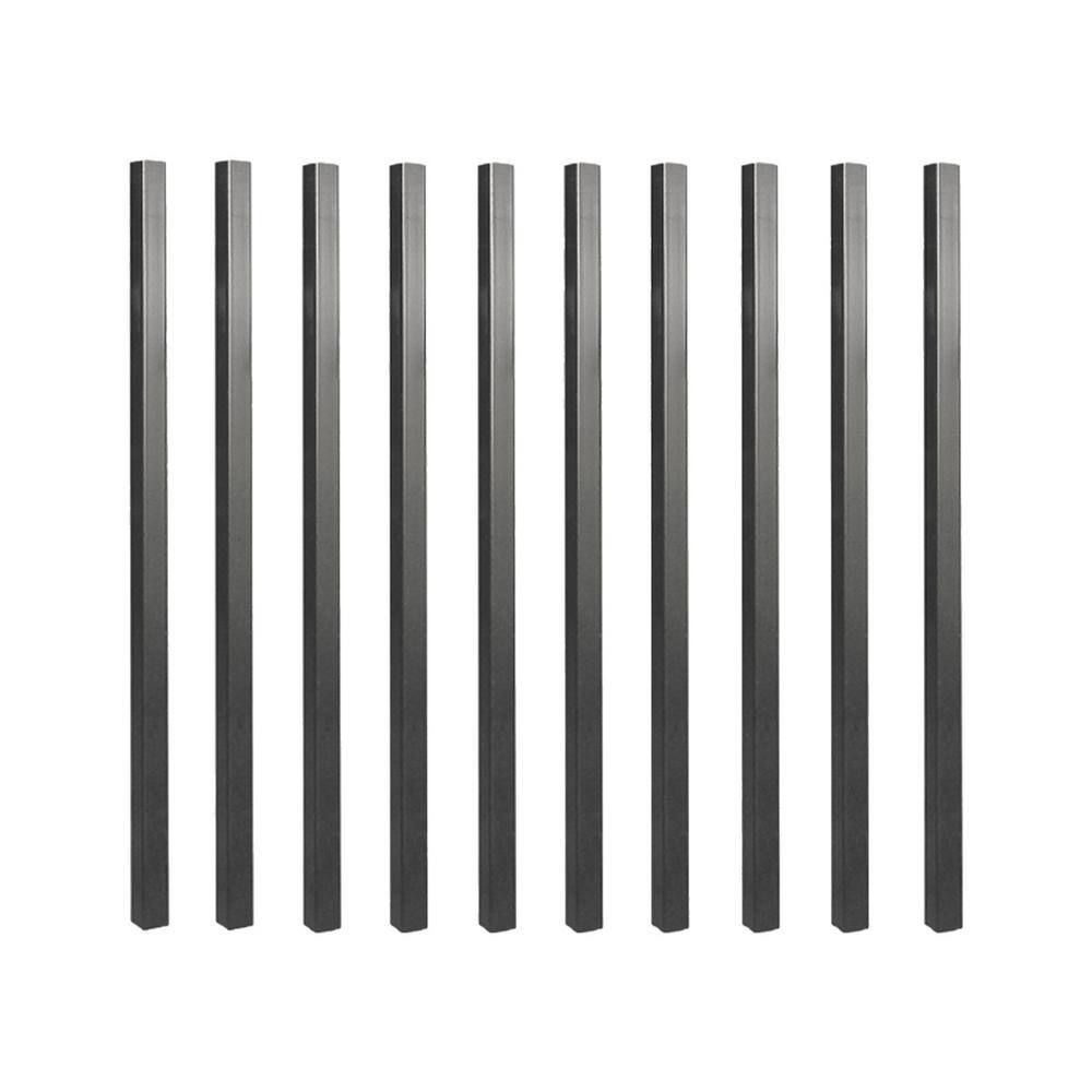 NUVO IRON 32 in. x 3/4 in. Galvanized Square Balusters (10-Pack) SQPS32 ...