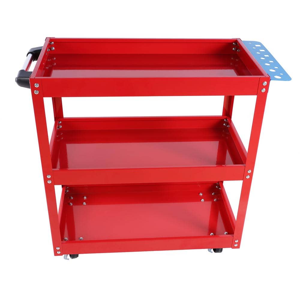 Kahomvis 3 Tier Rolling Mechanic Tool Cart, Heavy Duty Steel Utility ...