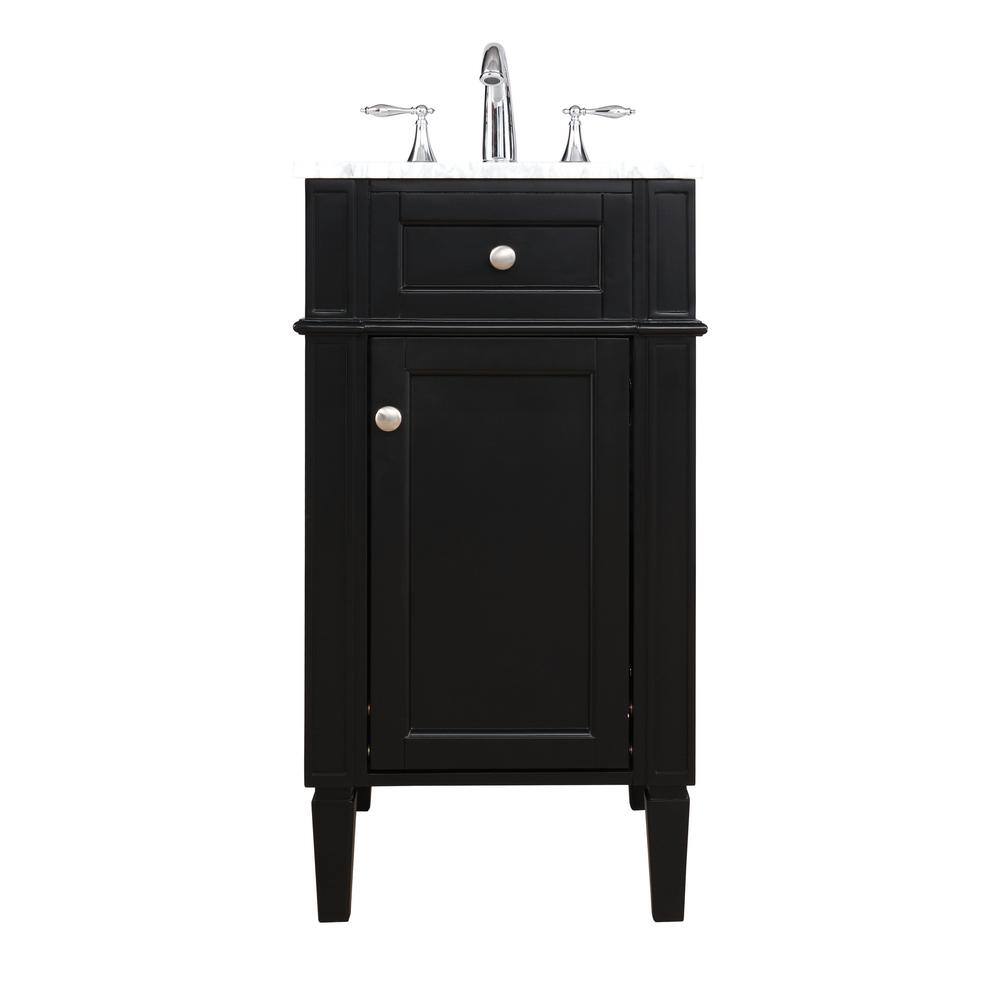 Simply Living 18 in. W x 19 in. D x 35 in. H Bath Vanity in Black with ...