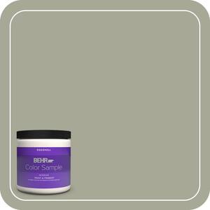 BEHR PREMIUM PLUS 8 oz. #PPU10-16 Simply Sage Flat Interior/Exterior ...