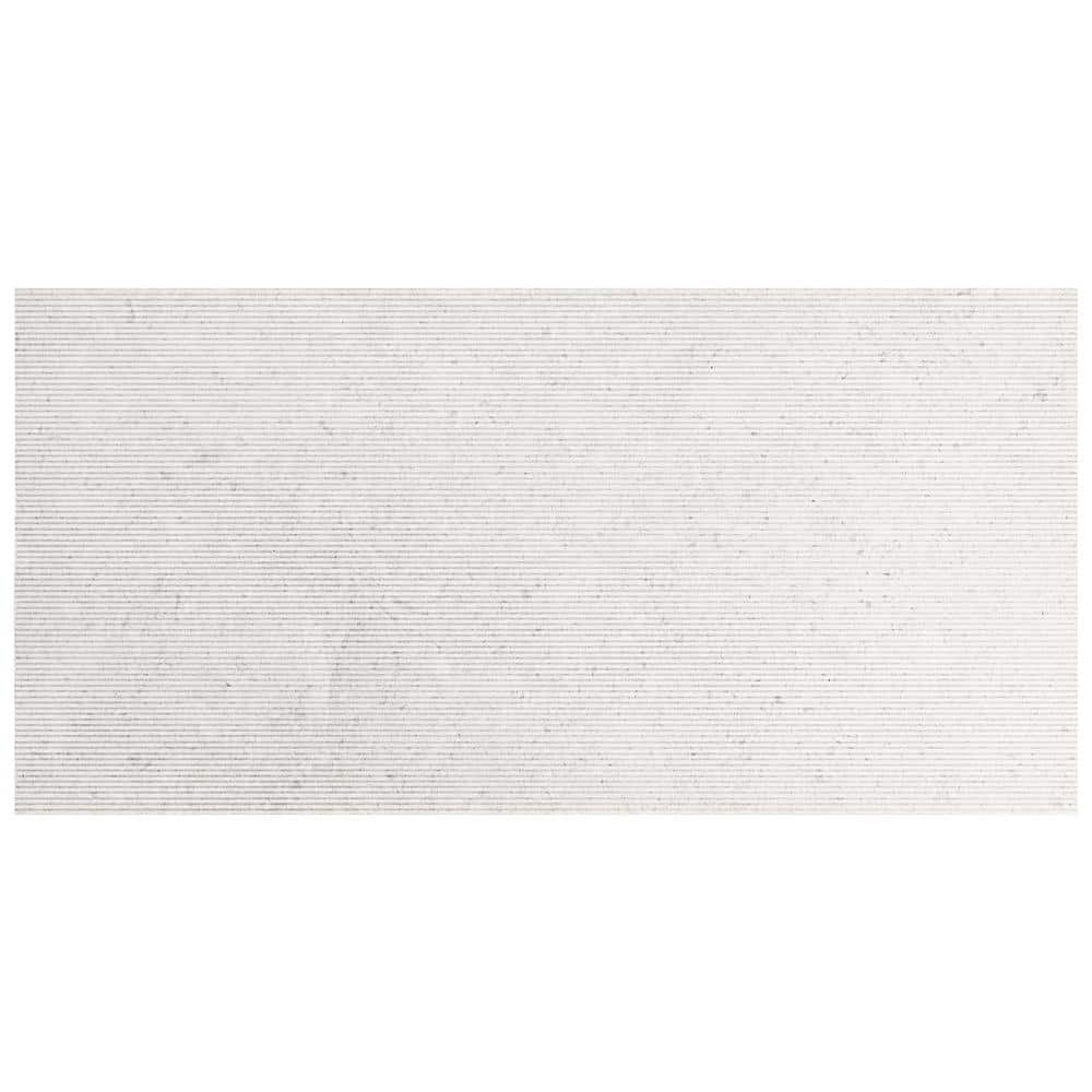 Ivy Hill Tile Iris Chiseled Perla 4 in. x 0.39 in. Chiseled Porcelain Floor and Wall Tile Sample ...