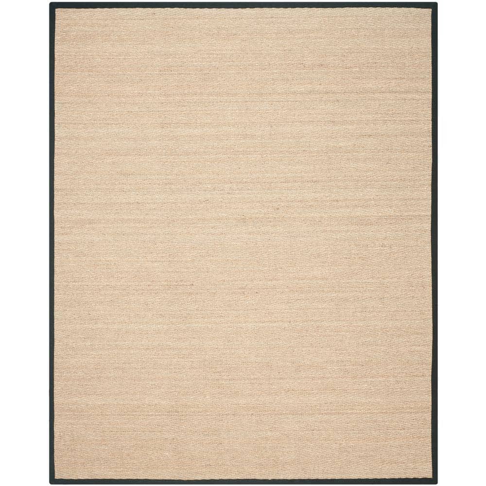 SAFAVIEH Natural Fiber Beige/Black 10 ft. x 14 ft. Border Area Rug ...