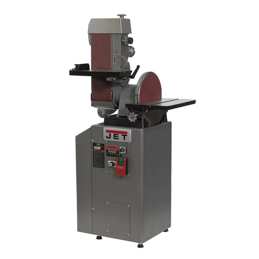 Jet 6 in. x 48 in. Belt and 12 in. Disc VS Finishing/Grinding Machine J ...