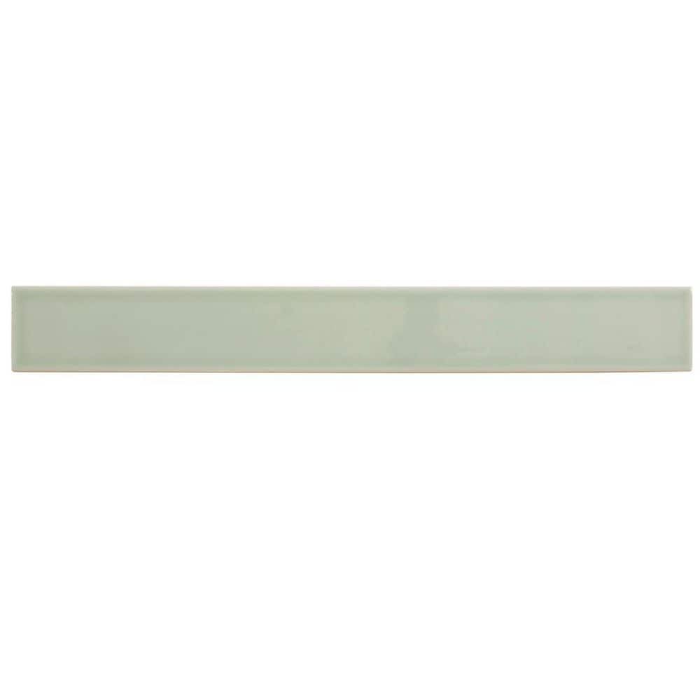 Apollo Tile Horizonte 2 in. x 16 in. Glossy Soft Mint Green Ceramic ...