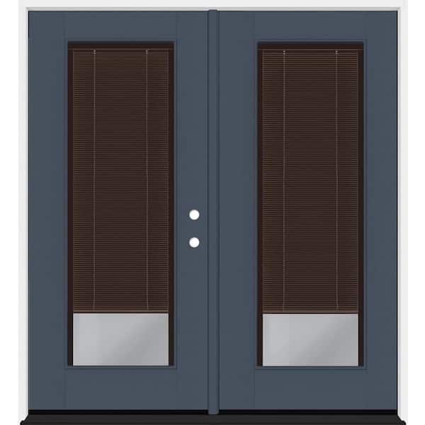 Steves & Sons Legacy 72 in. x 80 in. Full Lite Clear Glass Mocha MB ...