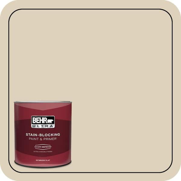 BEHR ULTRA 1 qt. #PPU4-12 Natural Almond Extra Durable Flat Interior ...