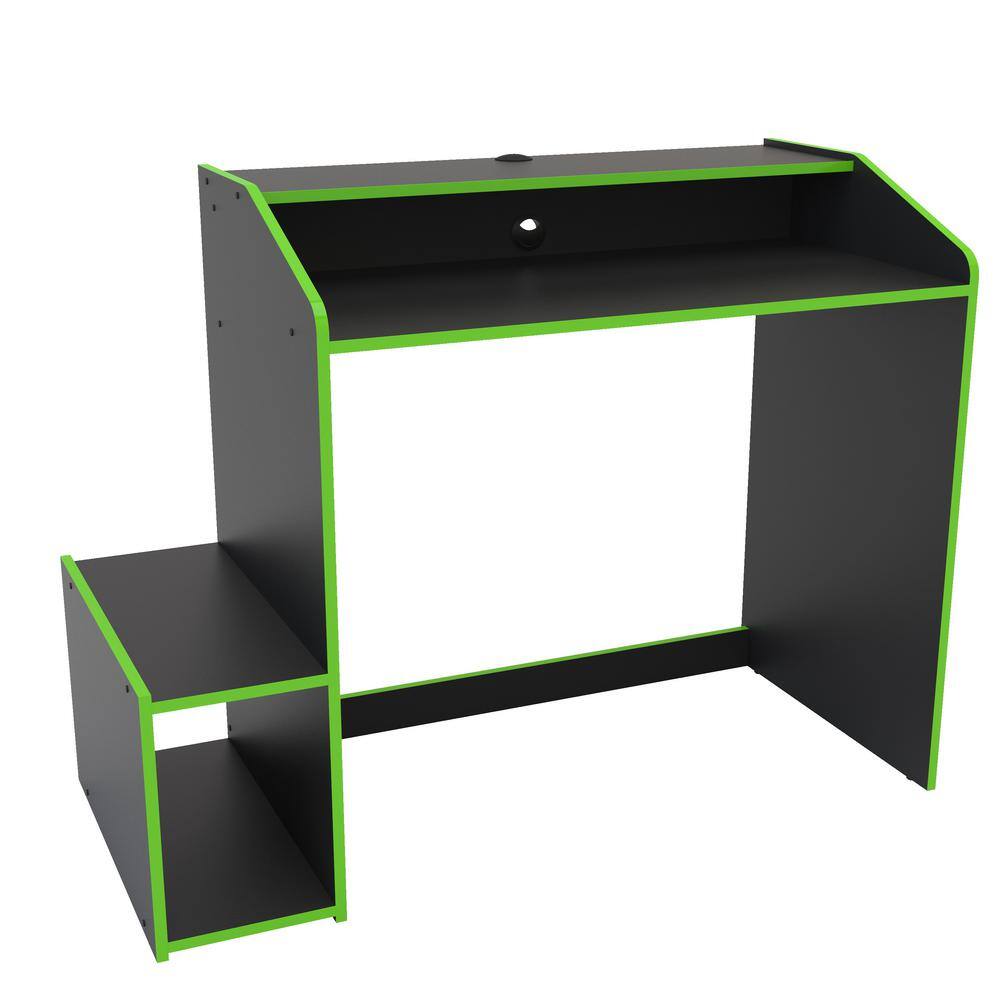 Epic 45 in. Black and Green Gaming Desk 401904790003 - The Home Depot