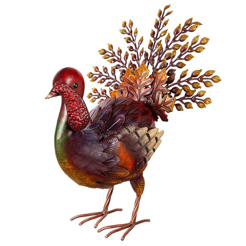Evergreen Enterprises Metal Turkey Garden Statuary 47M5458 - The Home Depot