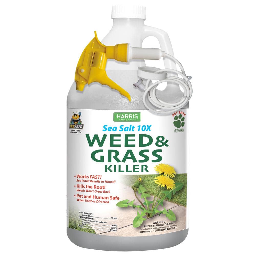 Harris 128 oz. Sea Salt Weed and Grass Killer 100551440 - The Home Depot
