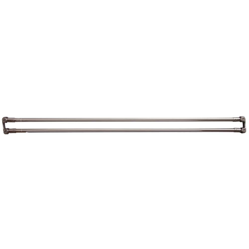 Barclay Products 72 in. Brass Straight Double Shower Rod in Brushed ...