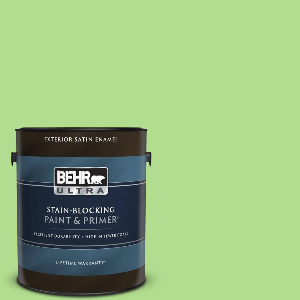 BEHR ULTRA 1 gal. #MQ4-46 Early Spring Satin Enamel Exterior Paint ...