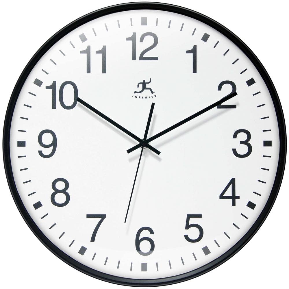 Infinity Instruments Apollo Black 15 in. Wall Clock 20359BK - The Home ...