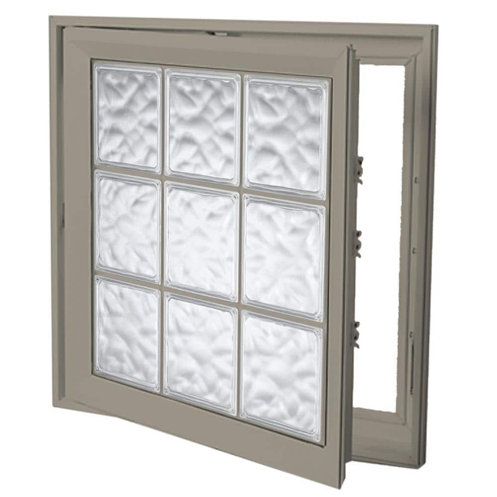 Hy-Lite 21 in. x 53 in. Left-Hand Acrylic Block Casement Vinyl Window ...
