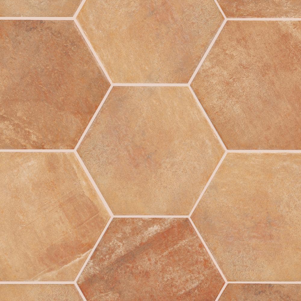 Marazzi Cotto Revival Rust 8 in. x 9 in. Matte Porcelain Hexagon Floor ...