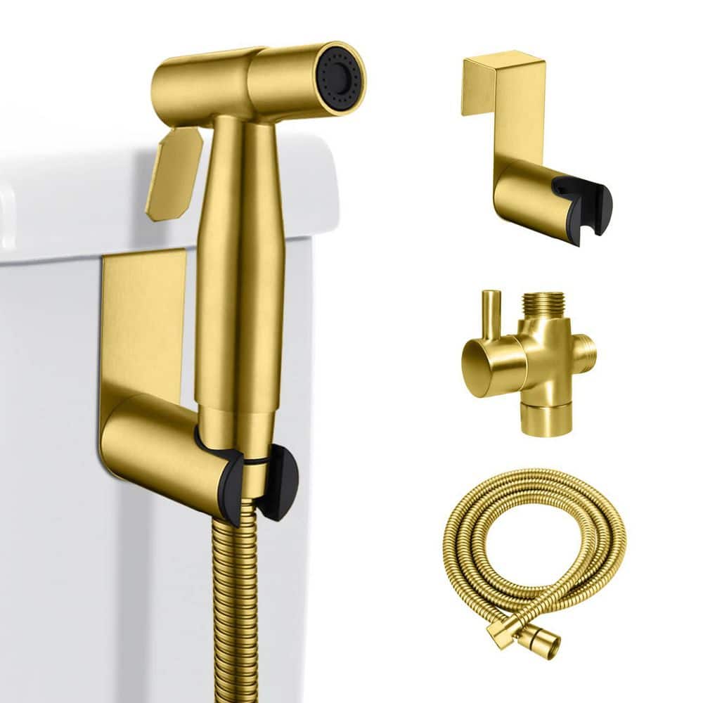 Numhew Gold Stainless Steel HandHeld Bidet Sprayer Bidet Attachment ...