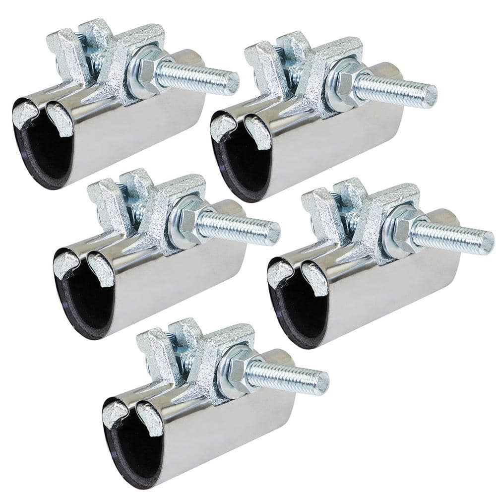 PLUMBFLEX 2-1/2 in. Stainless Steel IPS Pipe Repair Clamp, 3 in. L, 1 ...