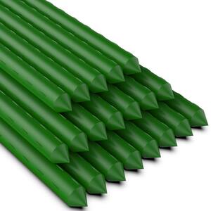 Afoxsos 16 in. Green Hollow Steel, Plastic Plant Sticks Stakes Supports ...