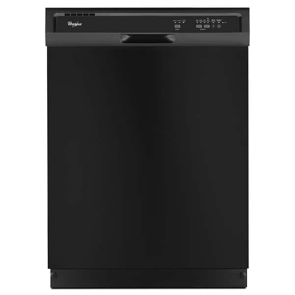 Whirlpool Front Control Built-In Tall Tub Dishwasher in Black ...