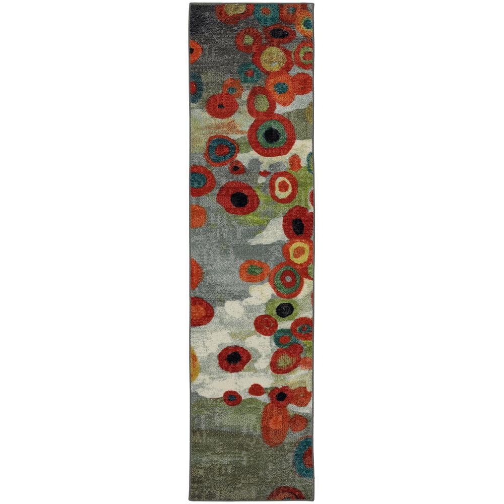 Mohawk Home Tossed Floral Multi 2 ft. x 5 ft. Machine Washable Abstract ...