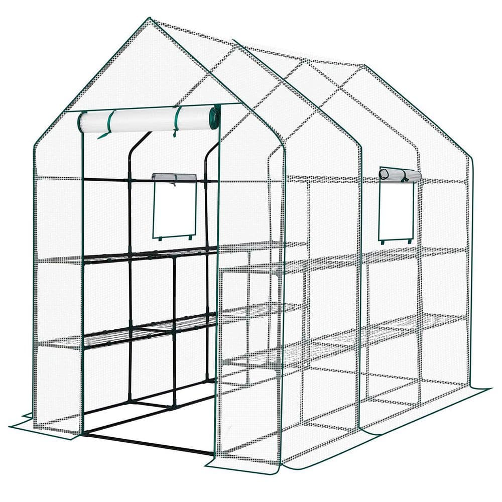 Karl home 56 in. W x 85 in. D x 77 in. H PE-Covered Portable Greenhouse ...