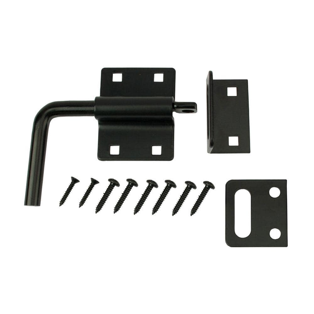 Everbilt 5 in. Black Heavy-Duty Gate Slide Bolt Latch 33615 - The Home ...