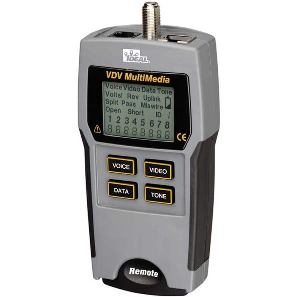 Ideal VDV Multimedia Voice Data Video Tester 33-856 - The Home Depot