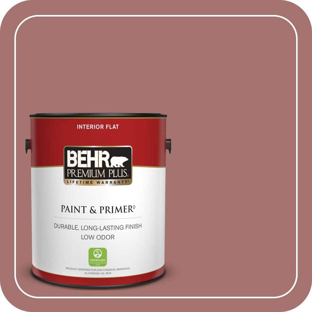 BEHR PREMIUM PLUS 1 gal. #MQ1-17 Autumn Russet Flat Low Odor Interior ...