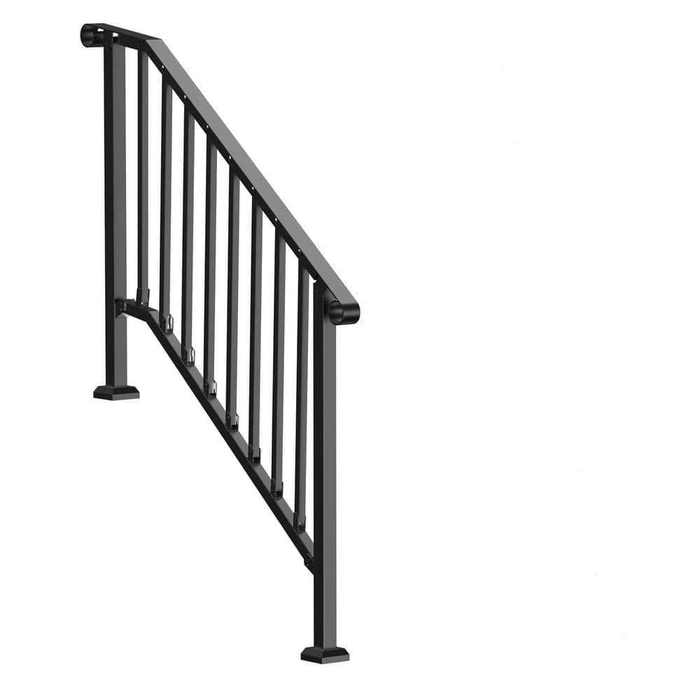 VEVOR Handrails for Outdoor Steps 3-4 Step Stair Hand Rail Kit ...