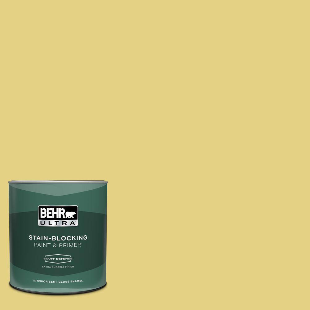 BEHR ULTRA 1 qt. #P330-4 Starfruit Extra Durable Semi-Gloss Enamel ...